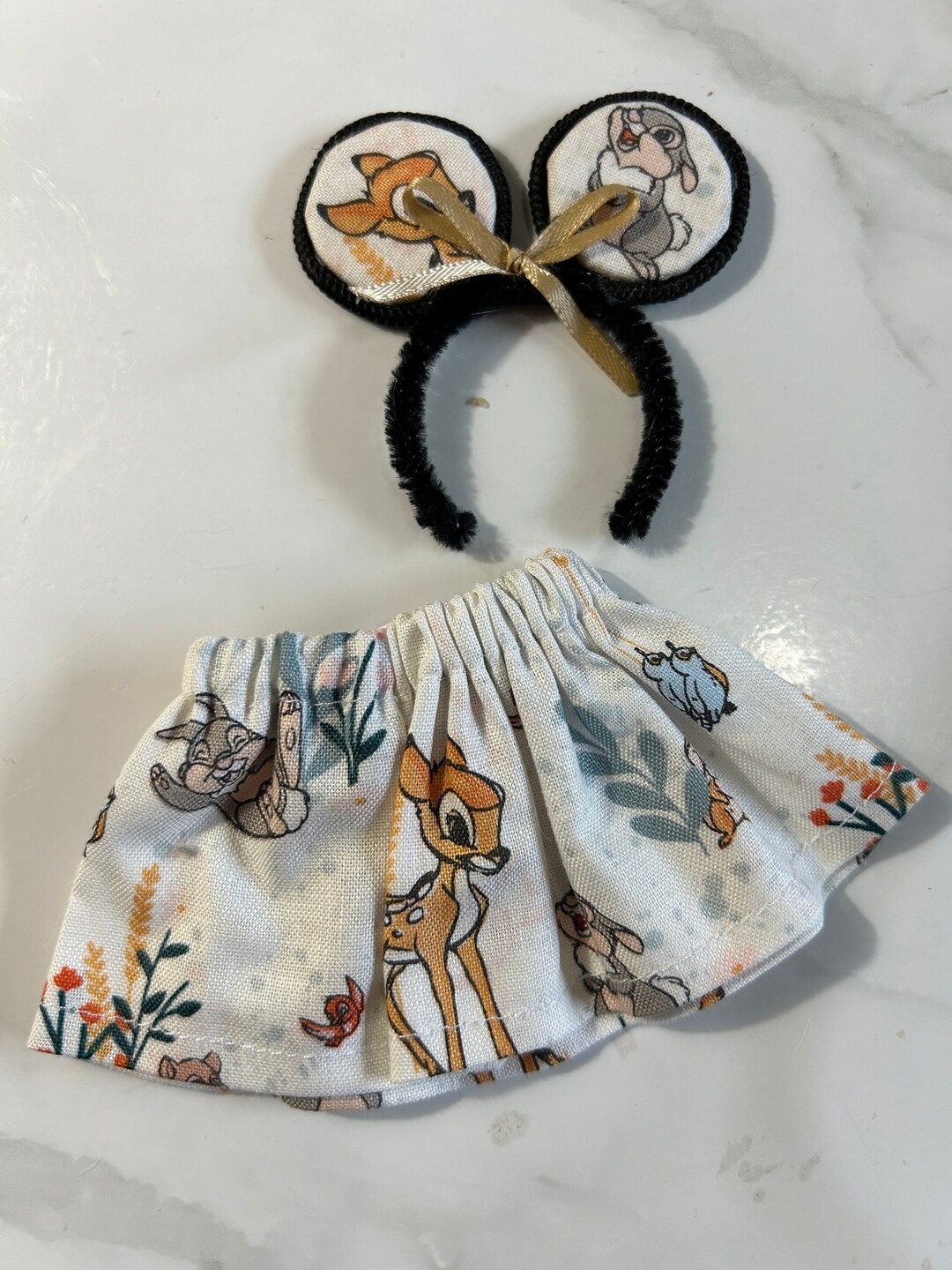 Bambi and Thumper Elf Skirt With Matching Mickey Ears Headband by ...