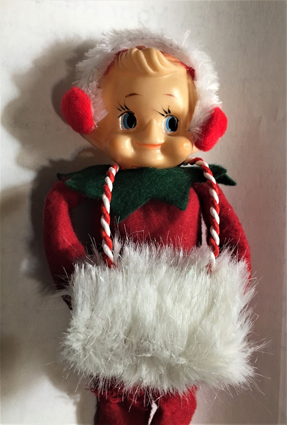 Red and White Ear Muffs and Muff by Christmas Shelf Clothes for 12 Inch ...