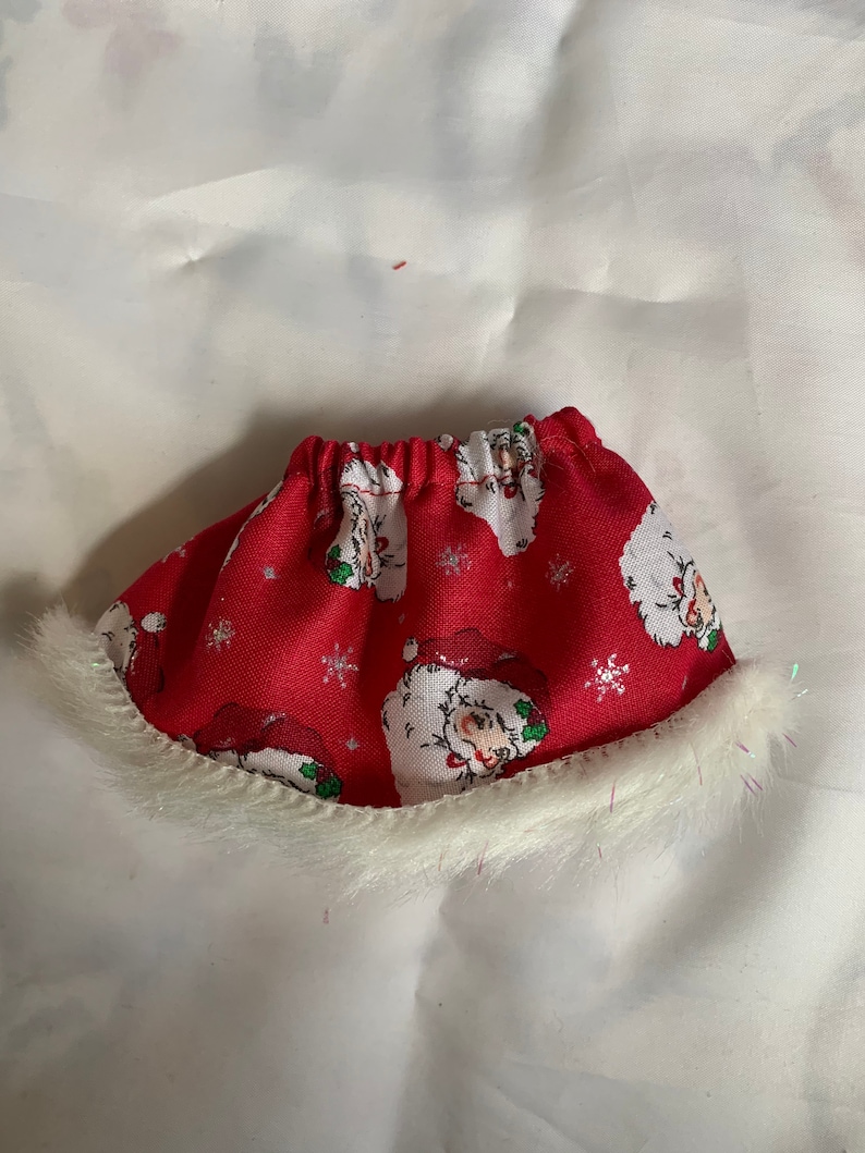 Red Santa Face Elf Skirt With Glitter by Christmas Shelf - Etsy