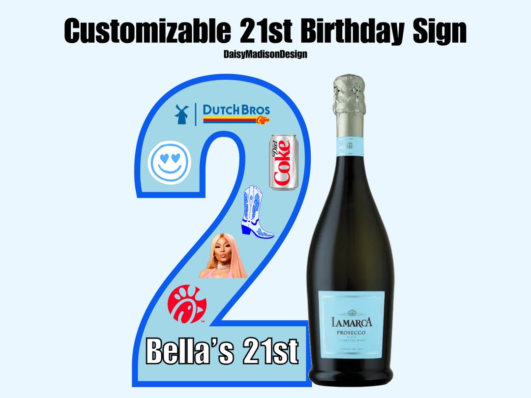 Custom 21st Birthday Sign, Sign Night 21st Sign Digital Download PDF ...