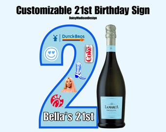 Custom 21st Birthday Sign Digital File - Etsy
