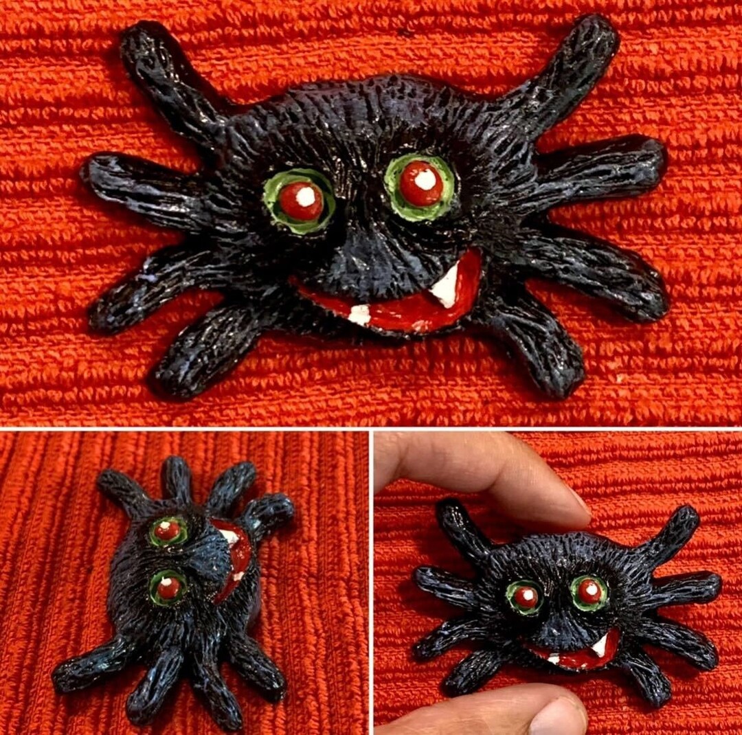 Halloween Black Spider Pin - Etsy