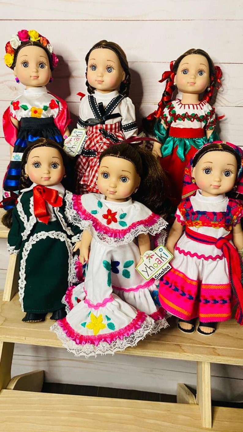 Handmade Doll Typical Dress Artisanal Mexican Dolls Mexican | Etsy