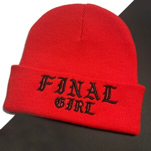 Final Girl Embroidered Beanie - Etsy
