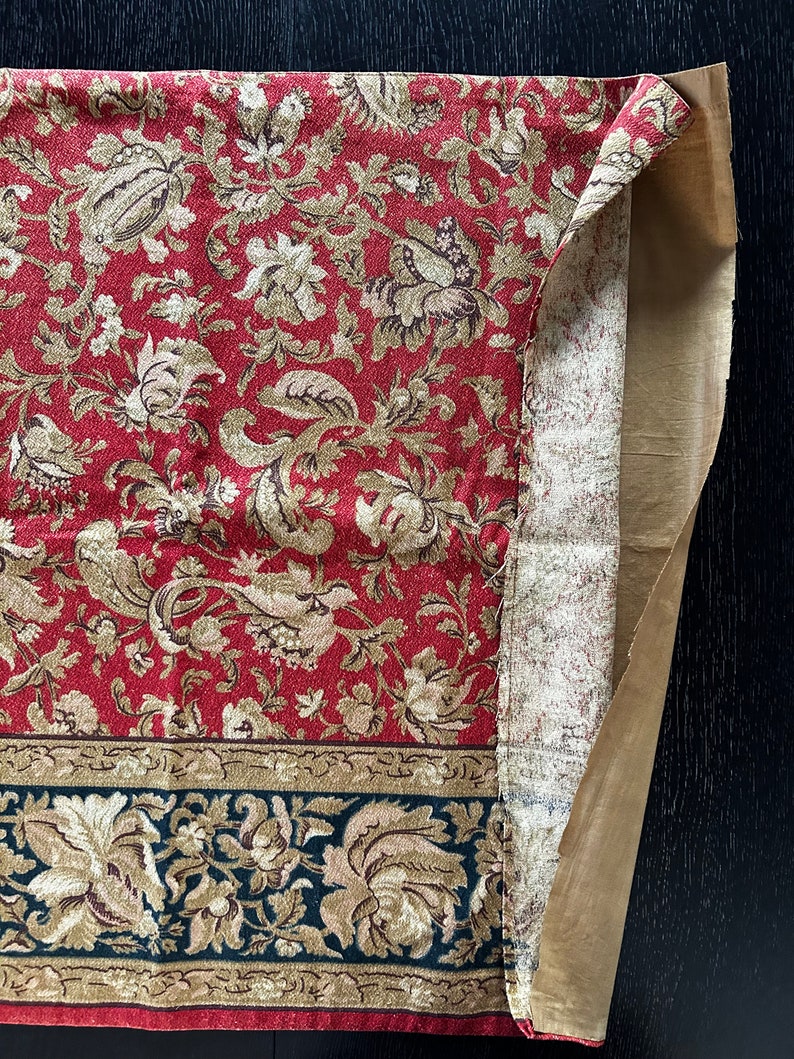 Jacobean Floral Border Textile-1800/1900s - Etsy