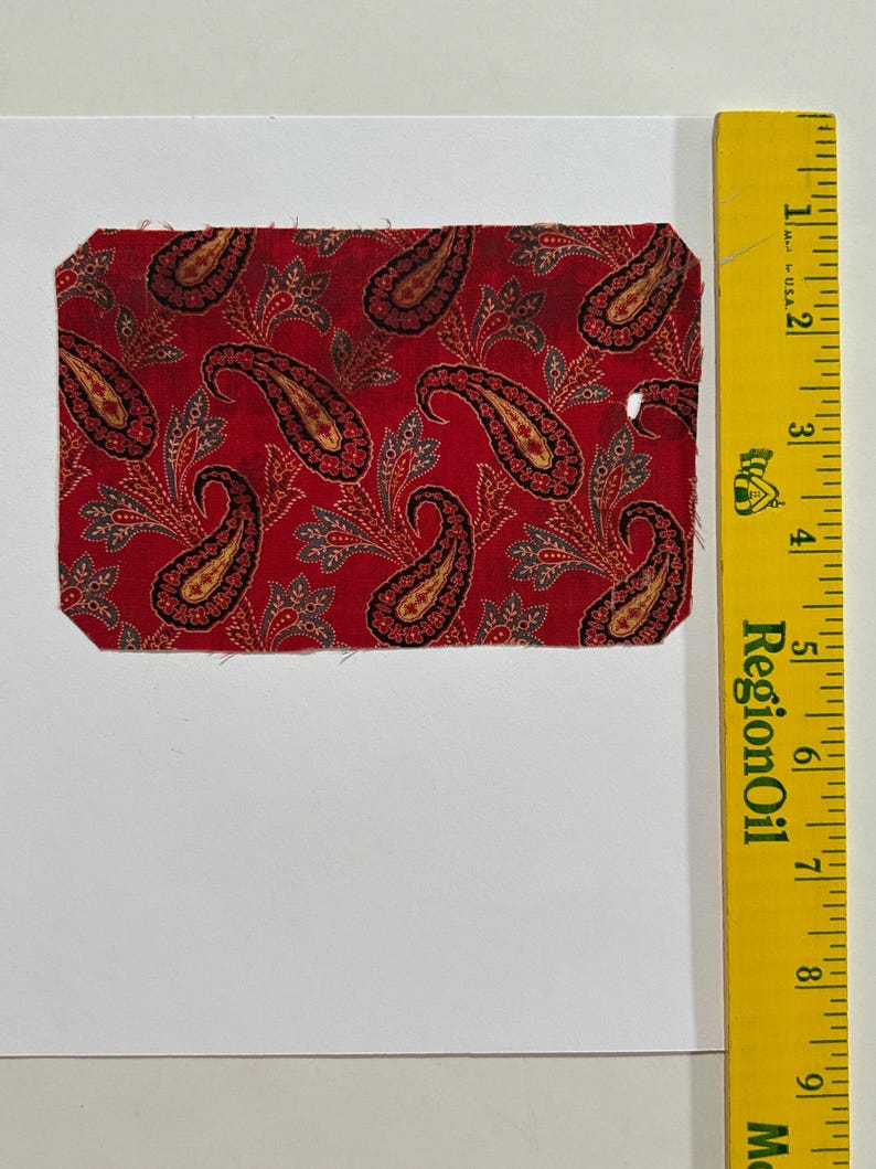 Antique Turkey Red Paisley Swatches From the 1800s - Etsy