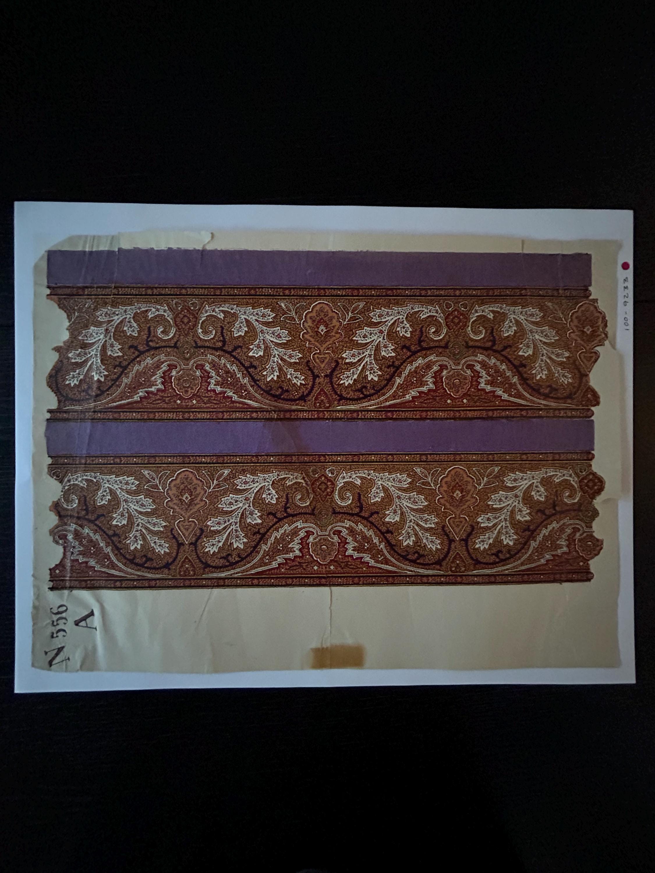 1800s French Provencal Paisley Border Print on Paper - Etsy