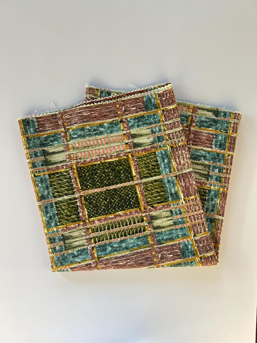 1950s Plaid Texture Patio Print Fabric - Etsy