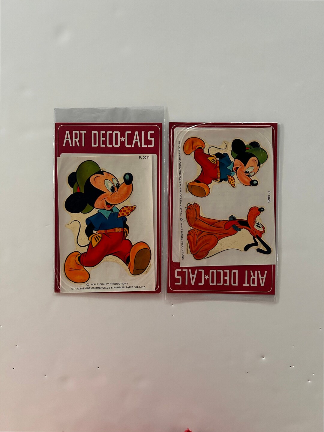 Mickey Mouse Decals & Pluto ©WALT DISNEY Vintage Art Deco-cals - Etsy