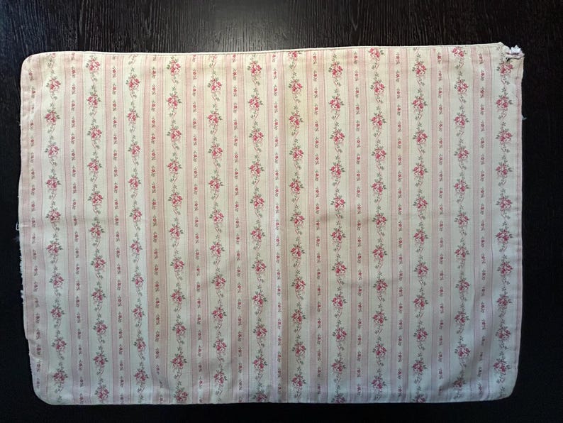 Sweet Pink Flower Sprigs, Ribbon, Bows Stripe Fabric - Etsy