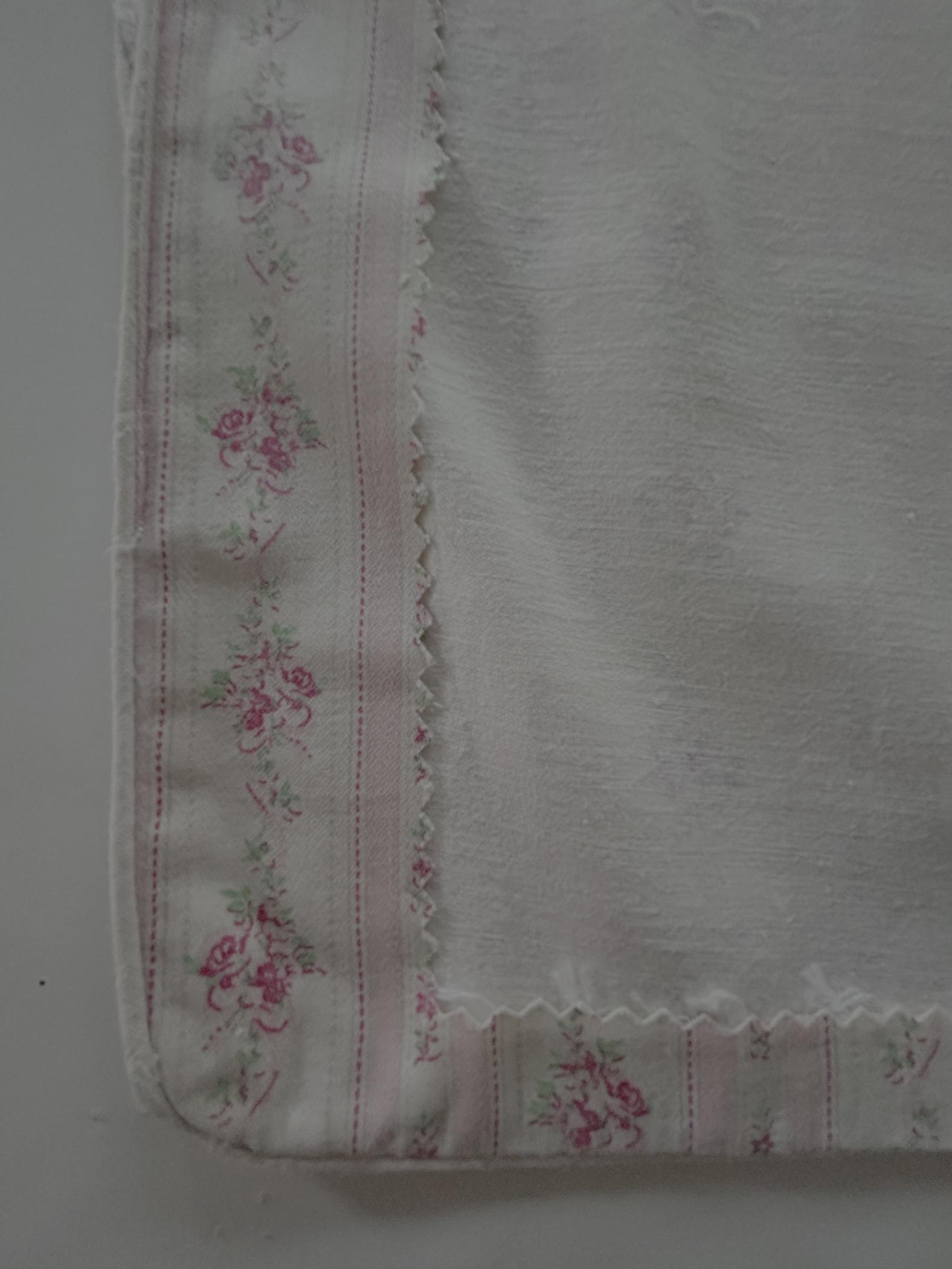 Sweet Pink Flower Sprigs, Ribbon, Bows Stripe Fabric - Etsy
