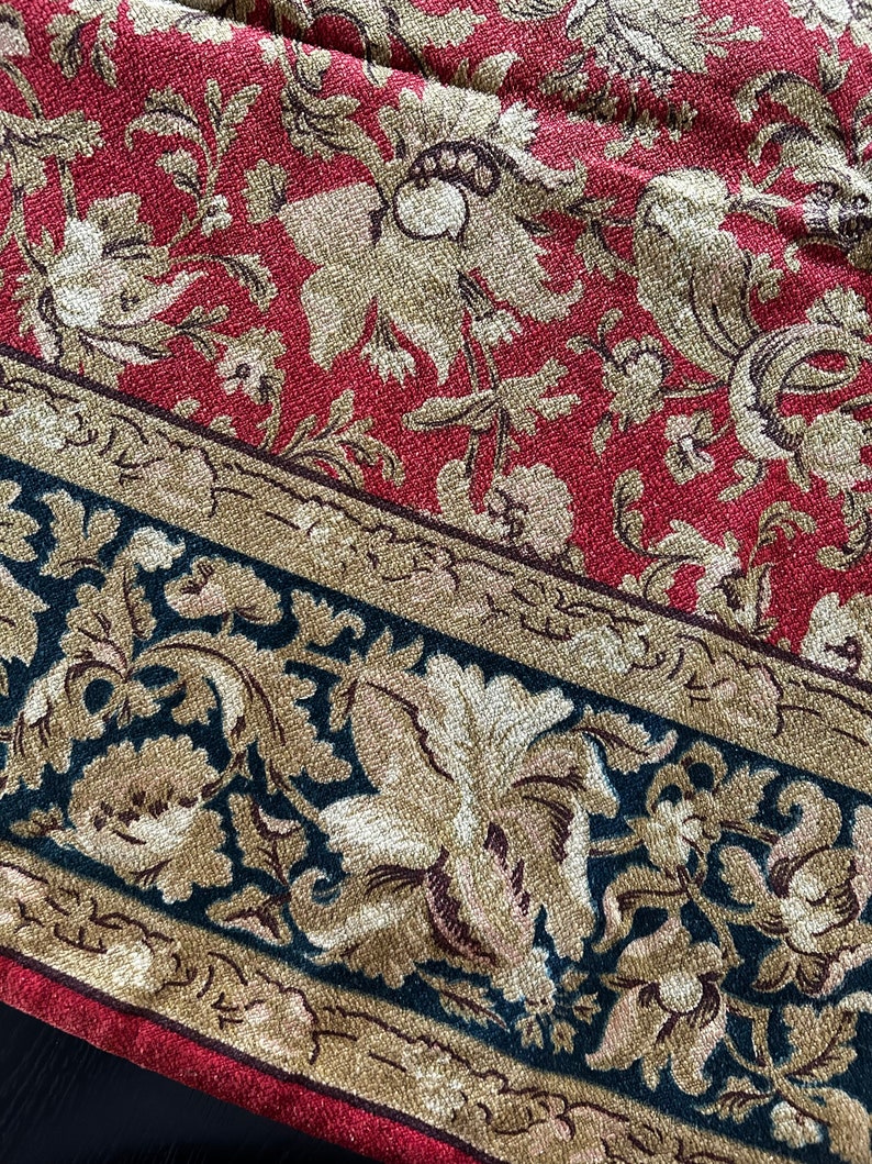 Jacobean Floral Border Textile-1800/1900s - Etsy