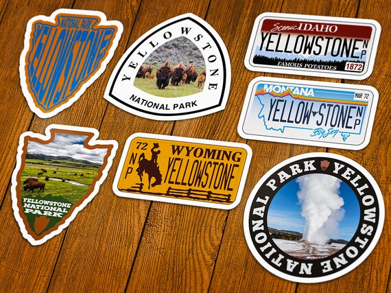 Yellowstone National Park Vinyl Sticker Choose 1 Decal or | Etsy