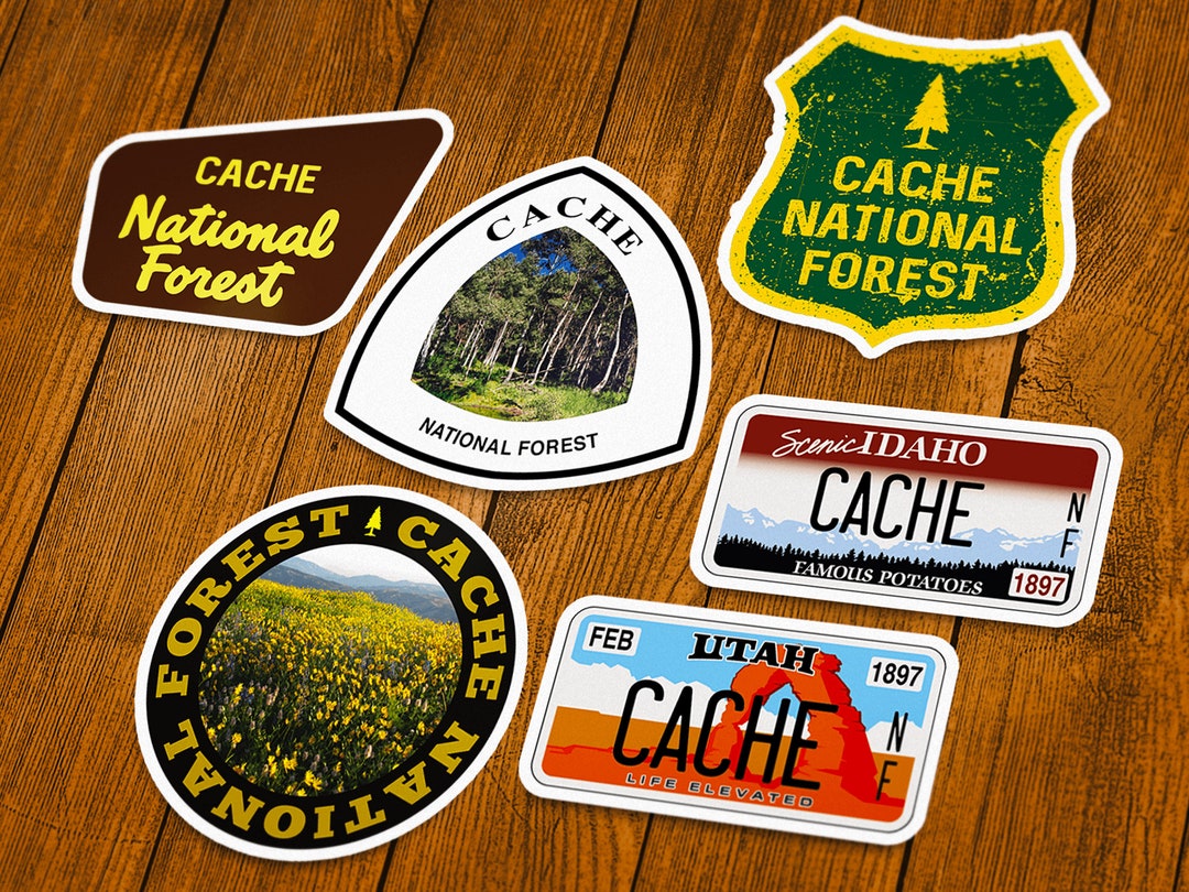 Cache National Forest Vinyl Sticker | Choose 1 Decal or Get Them All ...
