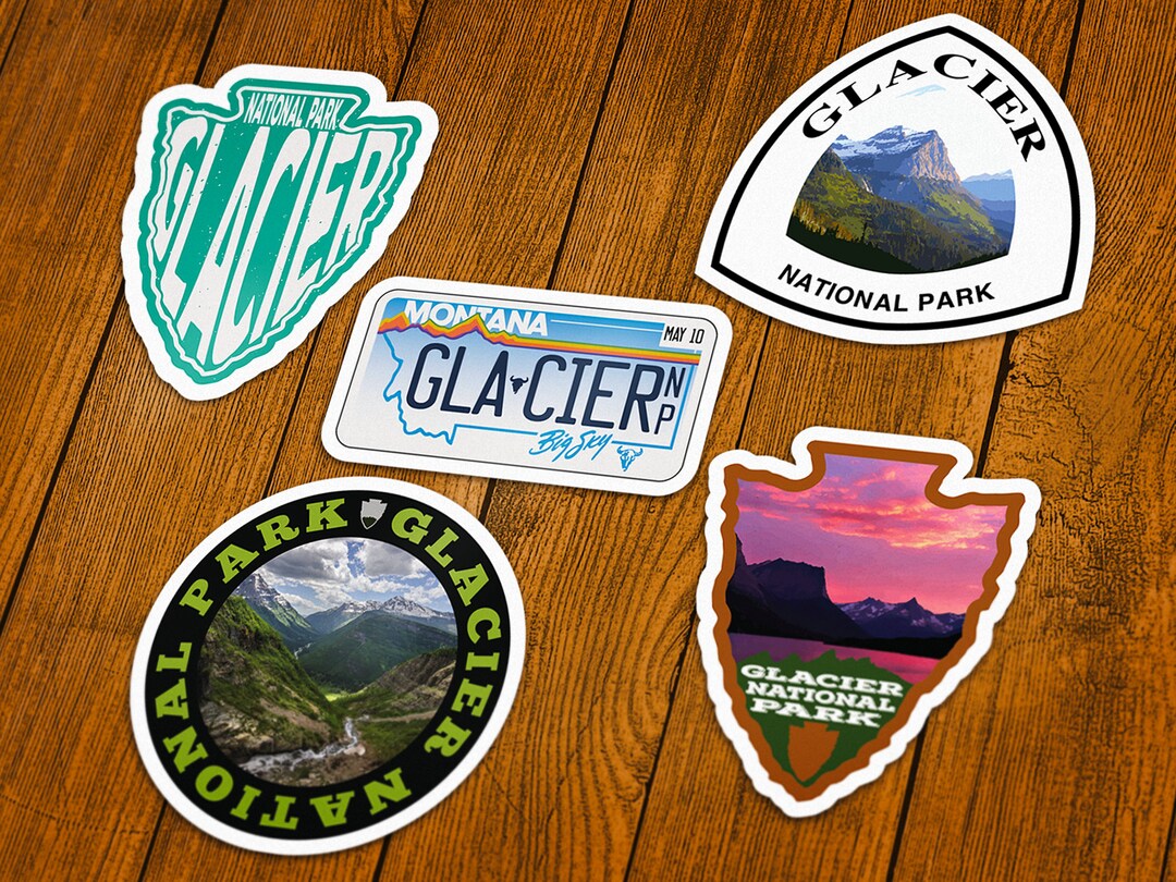 Glacier National Park Vinyl Sticker | Choose 1 Decal or Get Them All ...