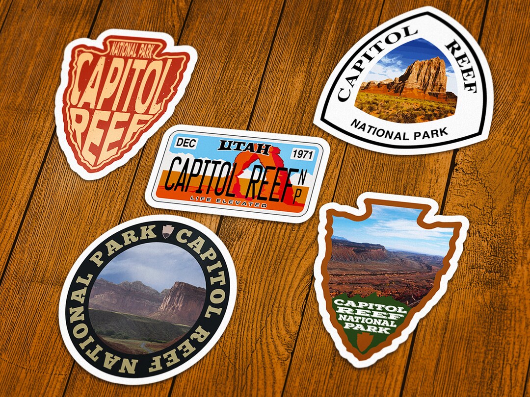 Capitol Reef National Park Vinyl Sticker | Choose 1 Decal or Get Them ...