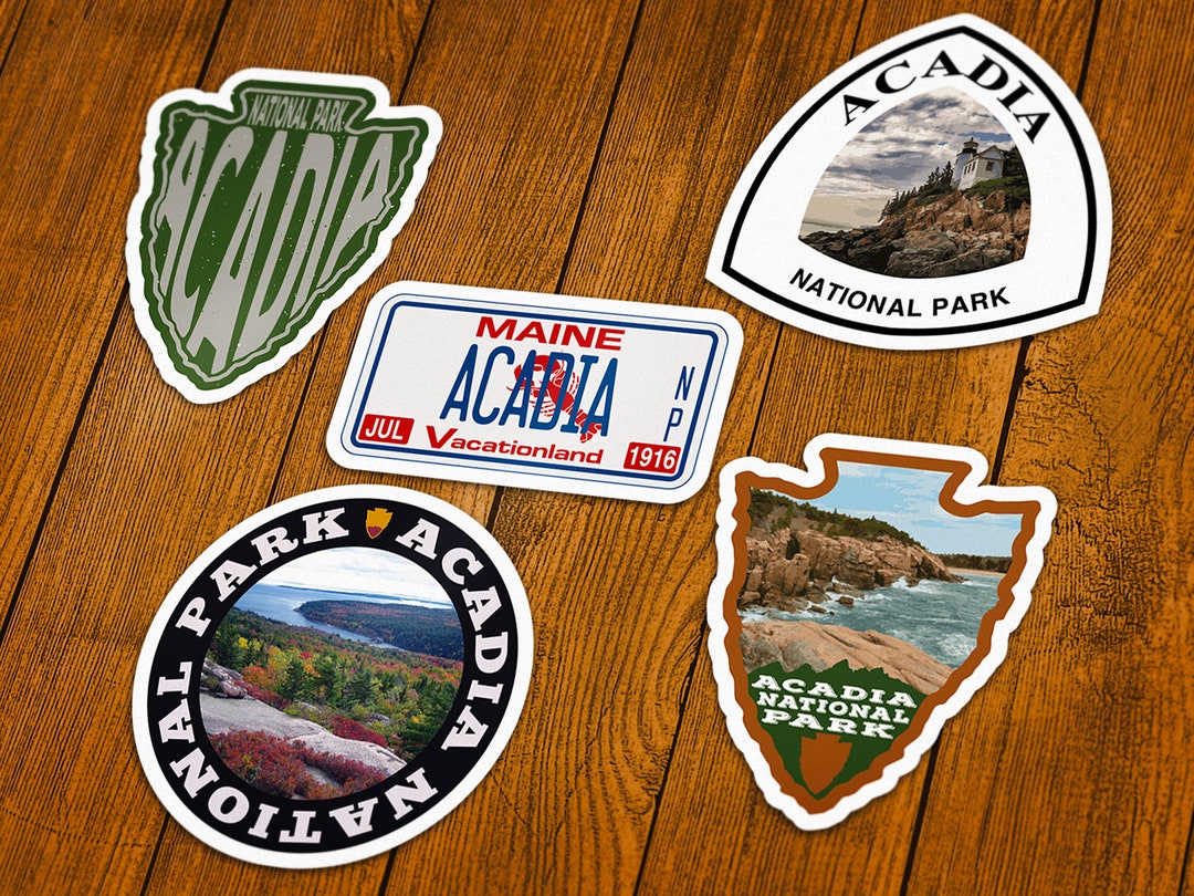Acadia National Park Vinyl Sticker | Choose 1 Decal or Get Them All! - Etsy