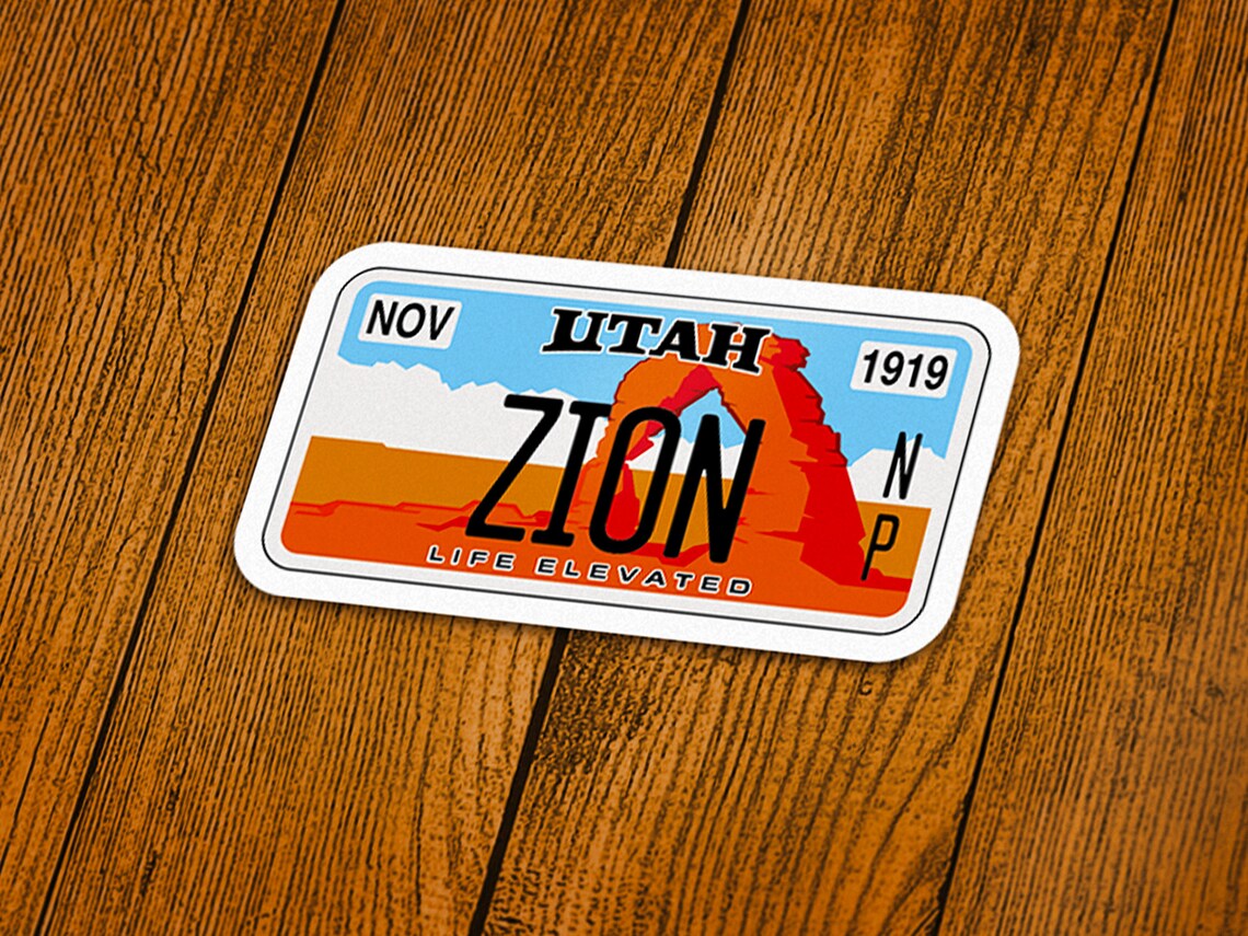 Zion National Park Vinyl Sticker Choose 1 Decal or Get them | Etsy