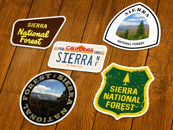 Sierra National Forest Vinyl Sticker Choose 1 Decal or Get | Etsy