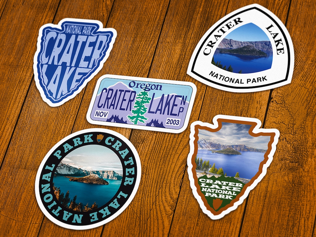 Crater Lake National Park Vinyl Sticker | Choose 1 Decal or Get Them ...