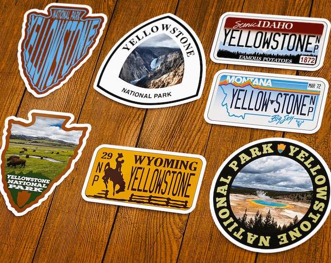 Yellowstone National Park Vinyl Sticker | Choose 1 Decal or Get Them ...
