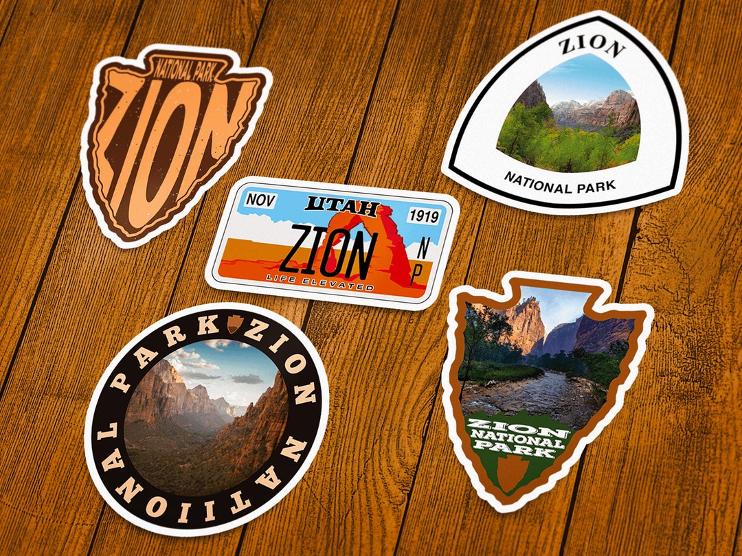 Zion National Park Vinyl Sticker | Choose 1 Decal or Get Them All! - Etsy