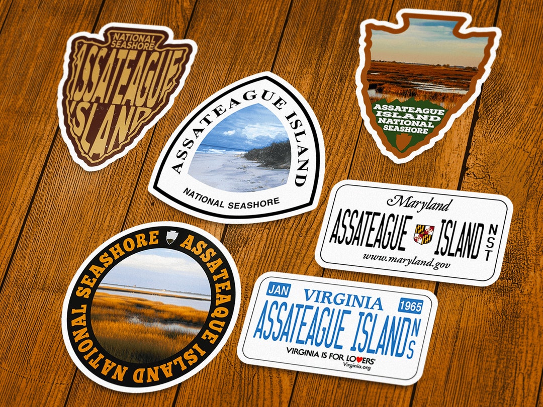 Assateague Island National Seashore Vinyl Sticker | Choose 1 Decal or ...