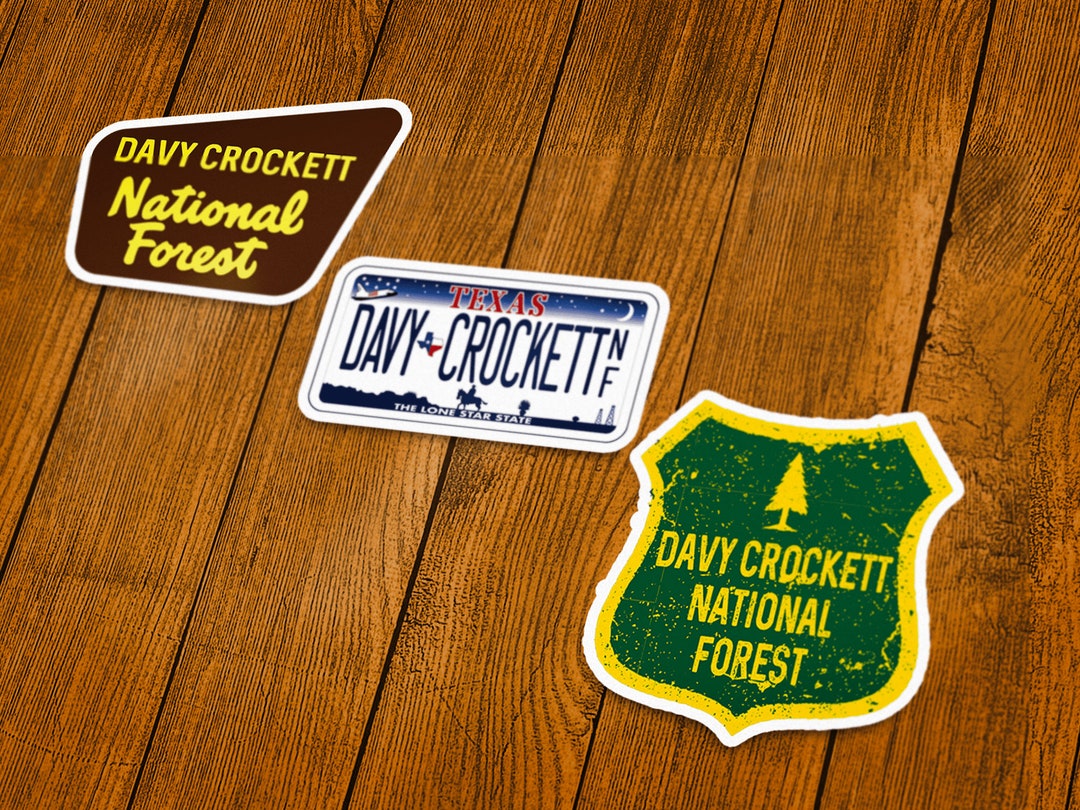 Davy Crockett National Forest Vinyl Sticker | Choose 1 Decal or Get ...
