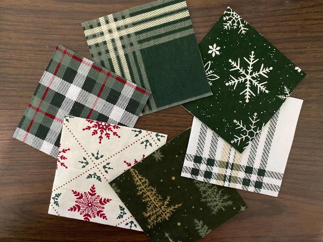 Christmas Flannel Fabric Squares: Winter Tree Snowflake Charm Pack (134 ...