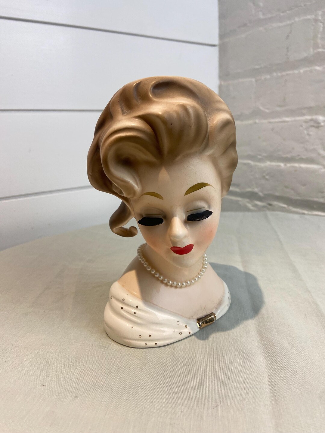 Vintage 1963 Inarco E-1067 Large Lady Head Vase - Etsy