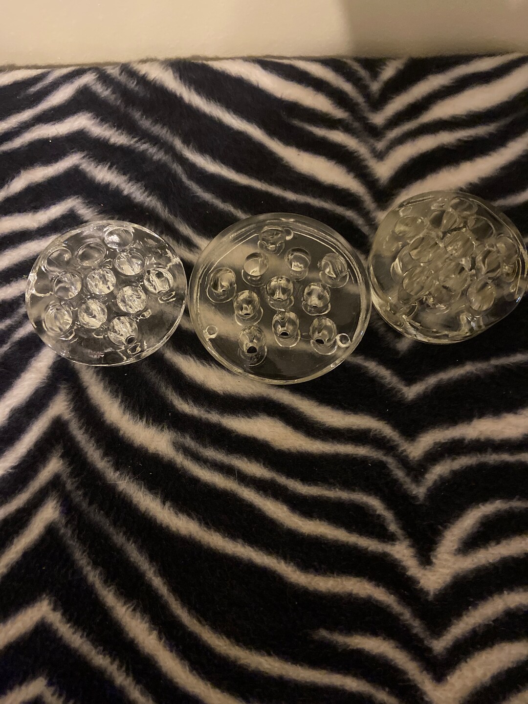 3 Vintage Small Clear Glass Flower Frogs - Etsy