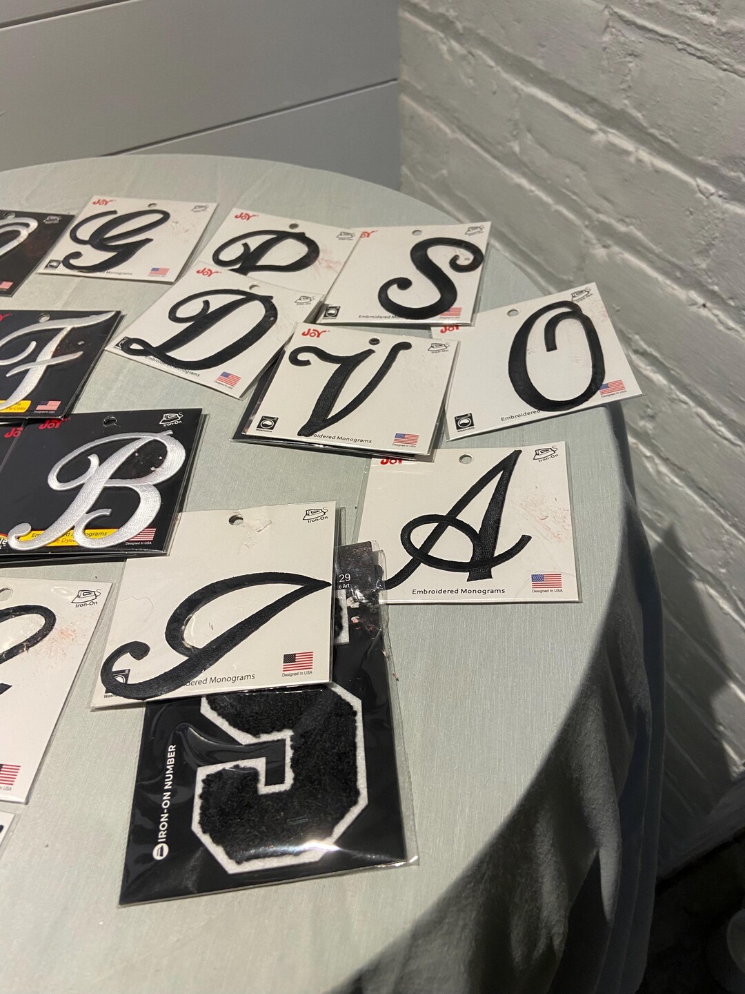 Collection of Joy Embroidery Monogram Iron on Letters - Etsy