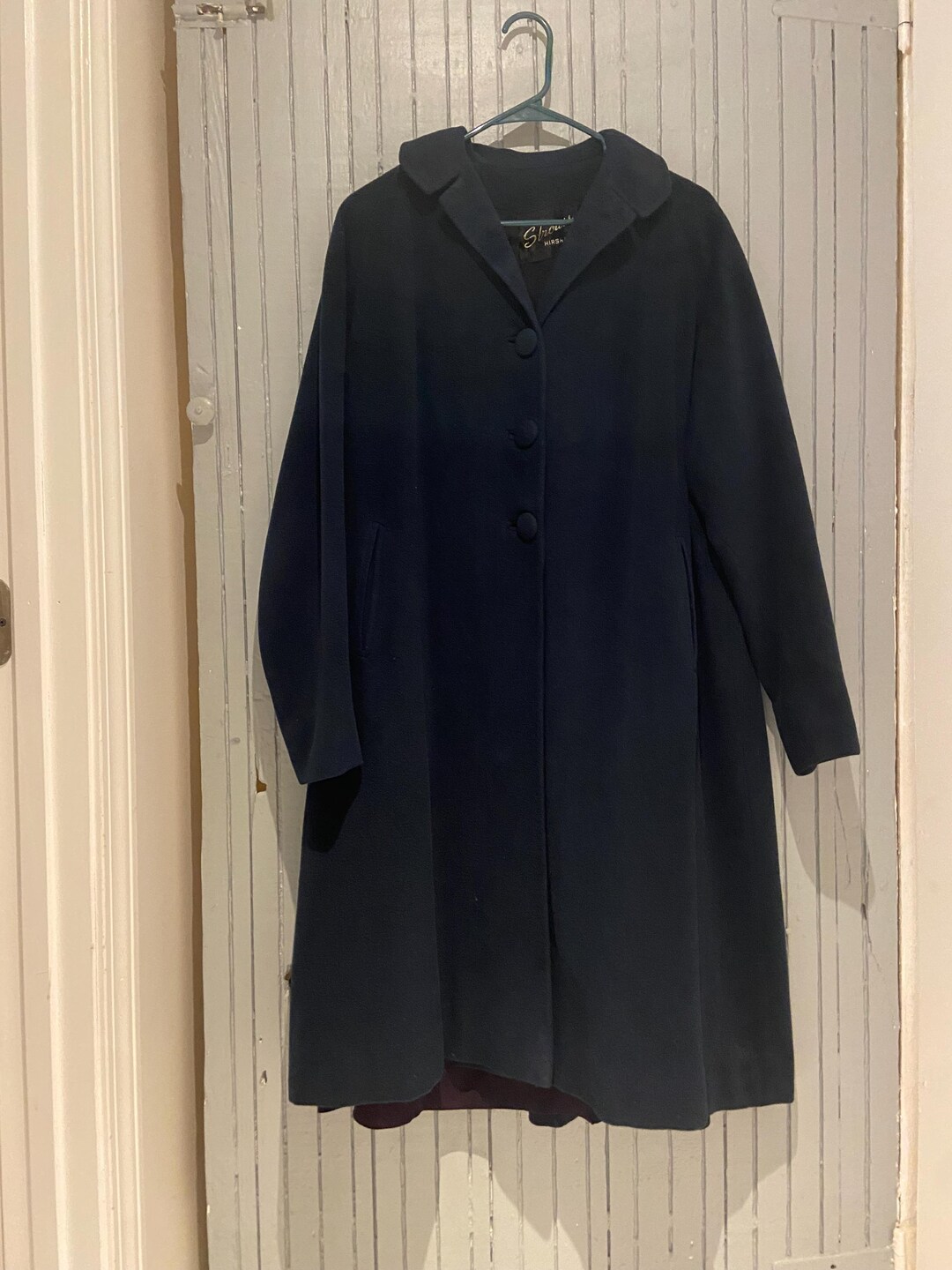 Vintage 1950s Strouss Hirshberg’s Long Women’s Navy Wool Coat - Etsy