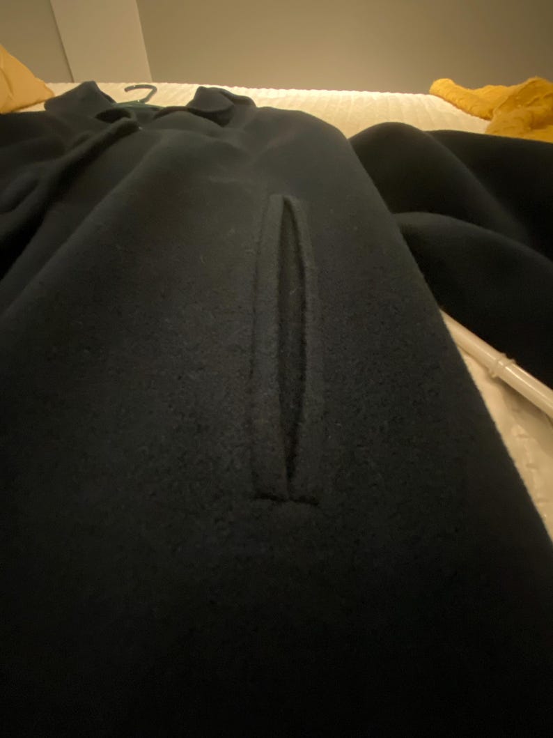 Vintage 1950s Strouss Hirshberg’s Long Women’s Navy Wool Coat - Etsy