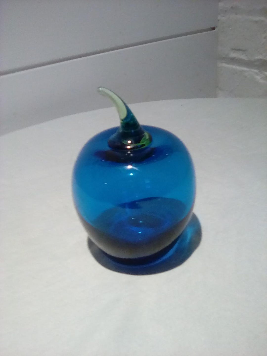 Vintage Viking Blue Glass Apple - Etsy