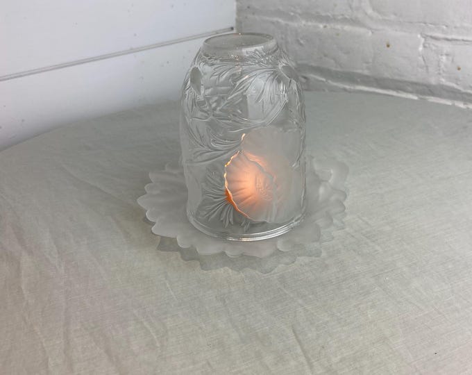 Vintage Frosted Crystal Clear, Poppy Fairy Lamp - Etsy