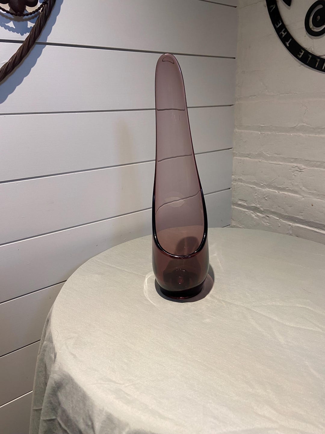 Vintage Viking Amethyst Glass Taper Glow Candle Holder Vase. - Etsy