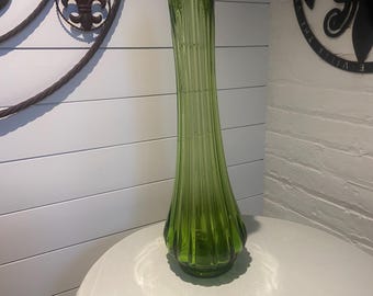 LE Smith Bittersweet Orange Swung Glass Ribbed Vase- 25 1/2 Inches - Etsy
