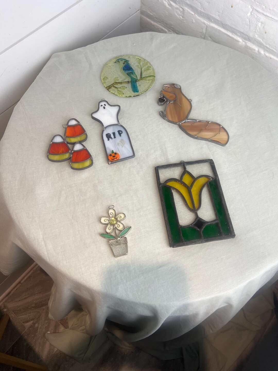 Vintage 6 Piece Stained Glass Window Sun Chasers - Etsy