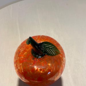 Vintage Speckled Art Glass Apple - Etsy