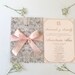 Blush & Rose Gold Vellum Invitation/ Rose Gold Foiled Invitation ...