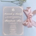 Blush & Rose Gold Vellum Invitation/ Rose Gold Foiled Invitation ...