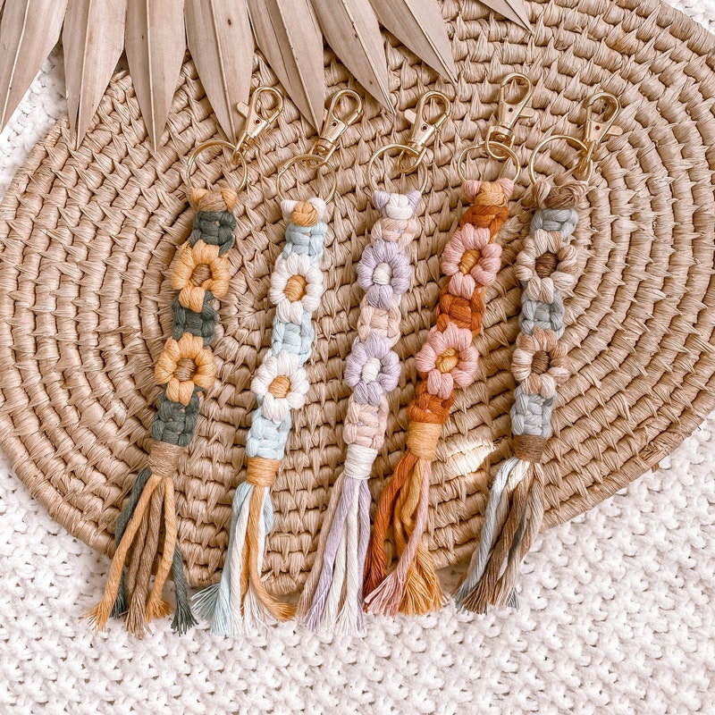 Flower Keychain - Etsy