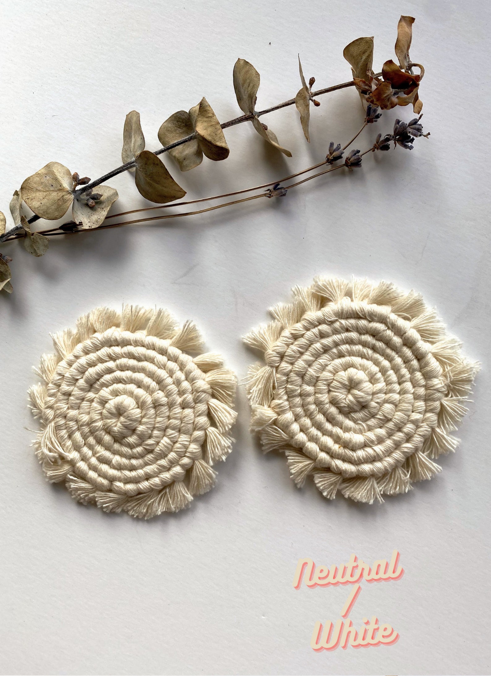 Mini Boho Macrame Car Cup Coasters Set of 2 Cupholder - Etsy