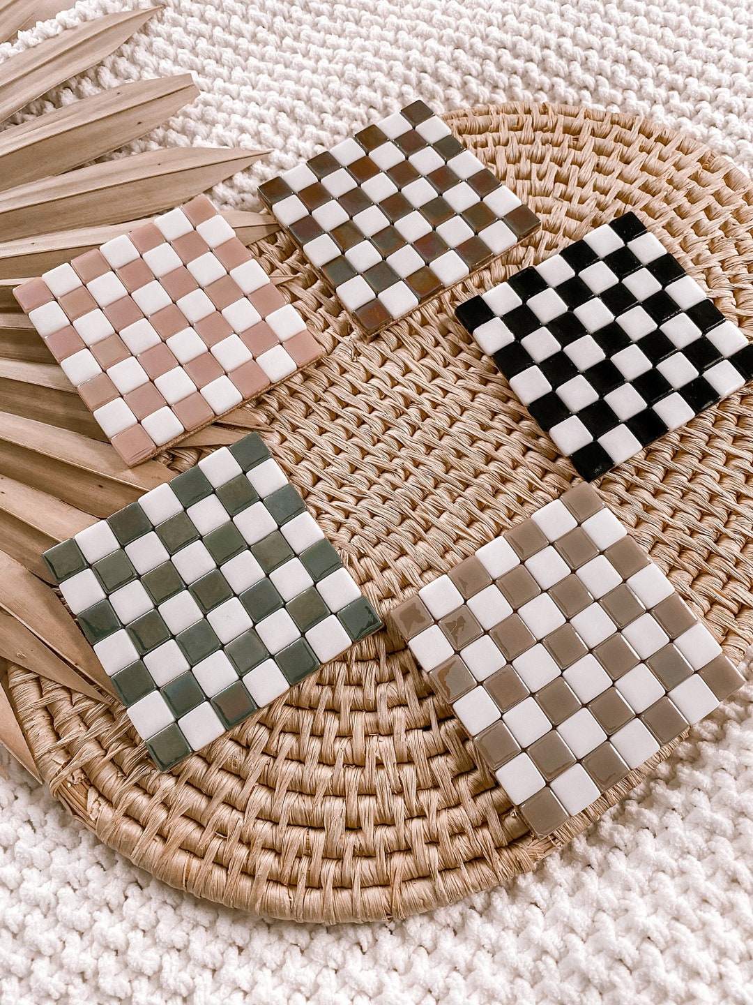 Checkered Coaster | Trendy Home Decor | Checkered Lover Decor ...