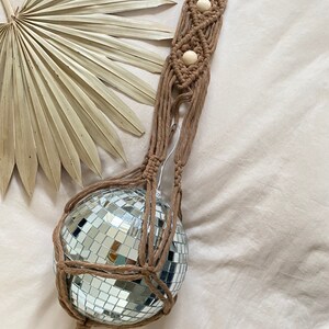 Macrame Plant Hanger | Disco Ball Macrame Plant Hanger | Boho Plant ...
