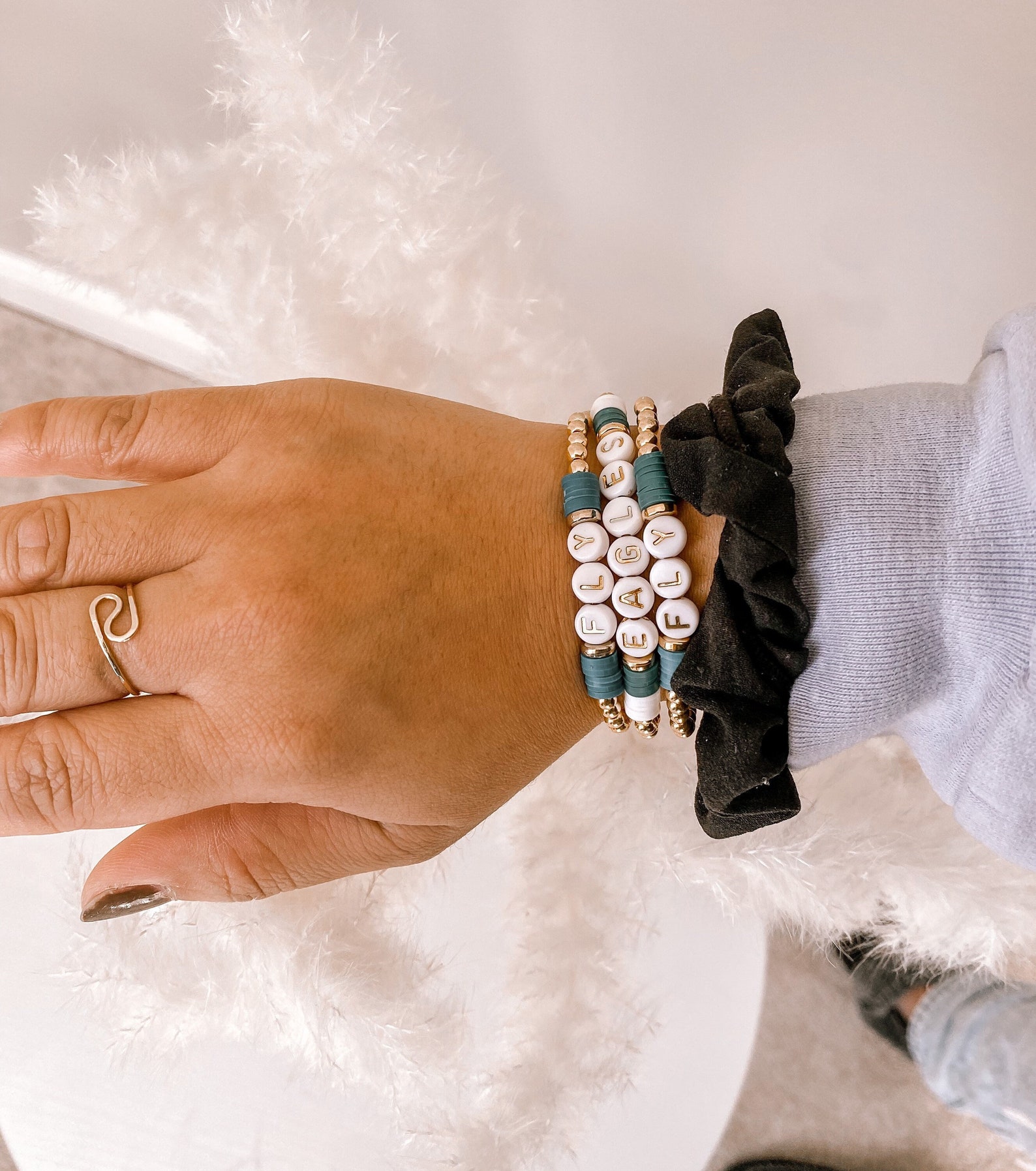 Philadelphia Eagles Beaded Bracelets Philly Football Bracelet Go Birds ...