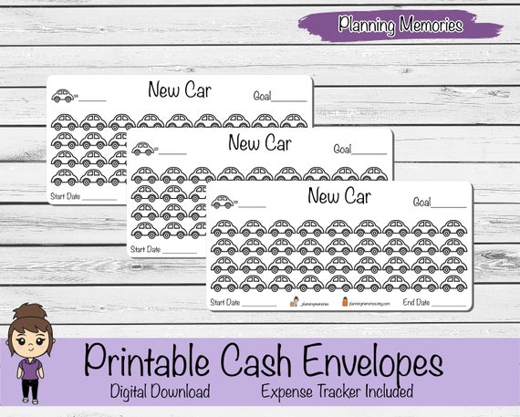 New Car Savings Tracker Budget Tracker Sinking Funds | Etsy