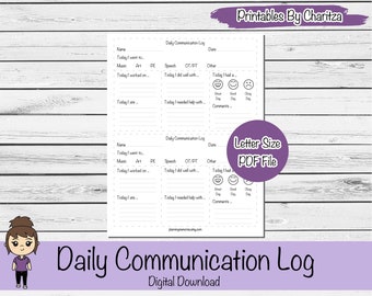 Teacher Parent Daily Communication Log - Etsy