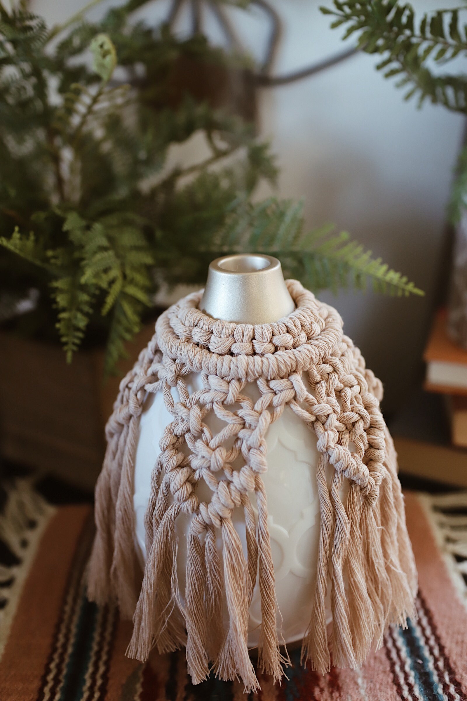 Blush Mariposa Macrame Diffuser Cover - Etsy
